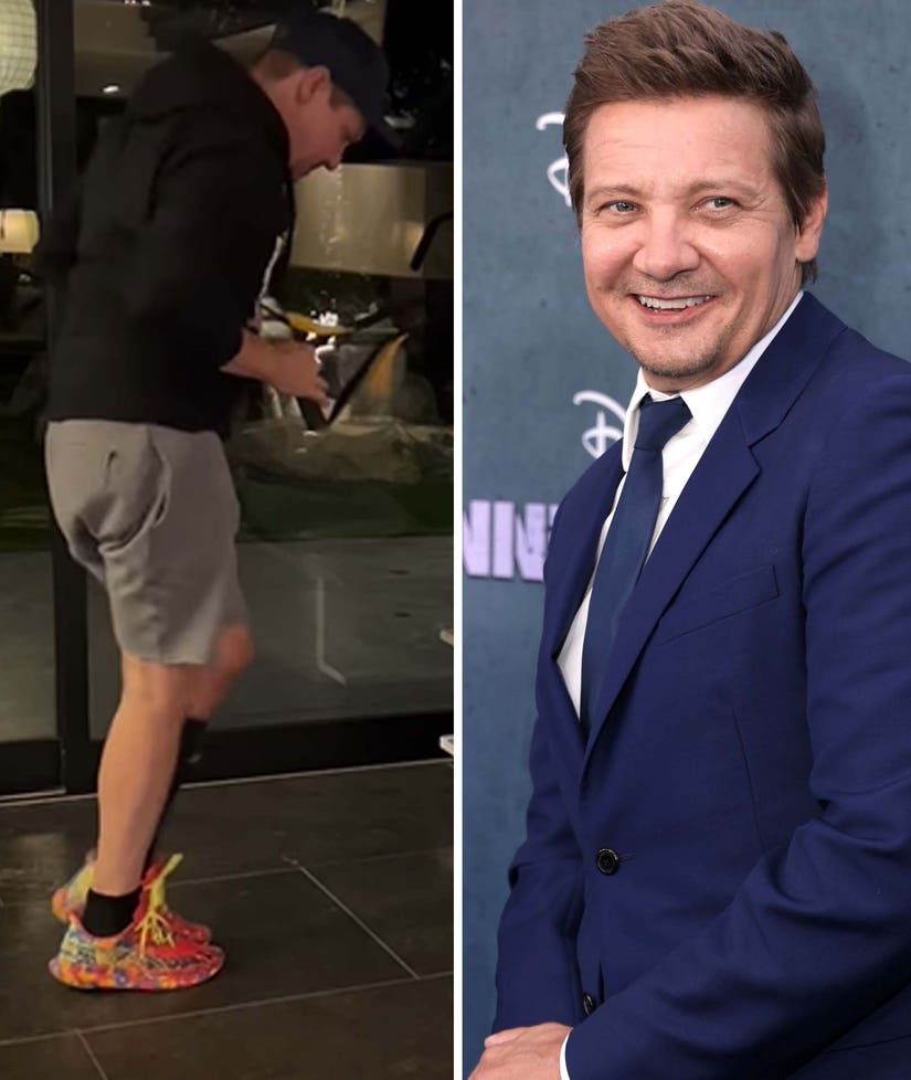 Jeremy Renner Takes His 'New Parts for a Test Drive' In Workout Video ...