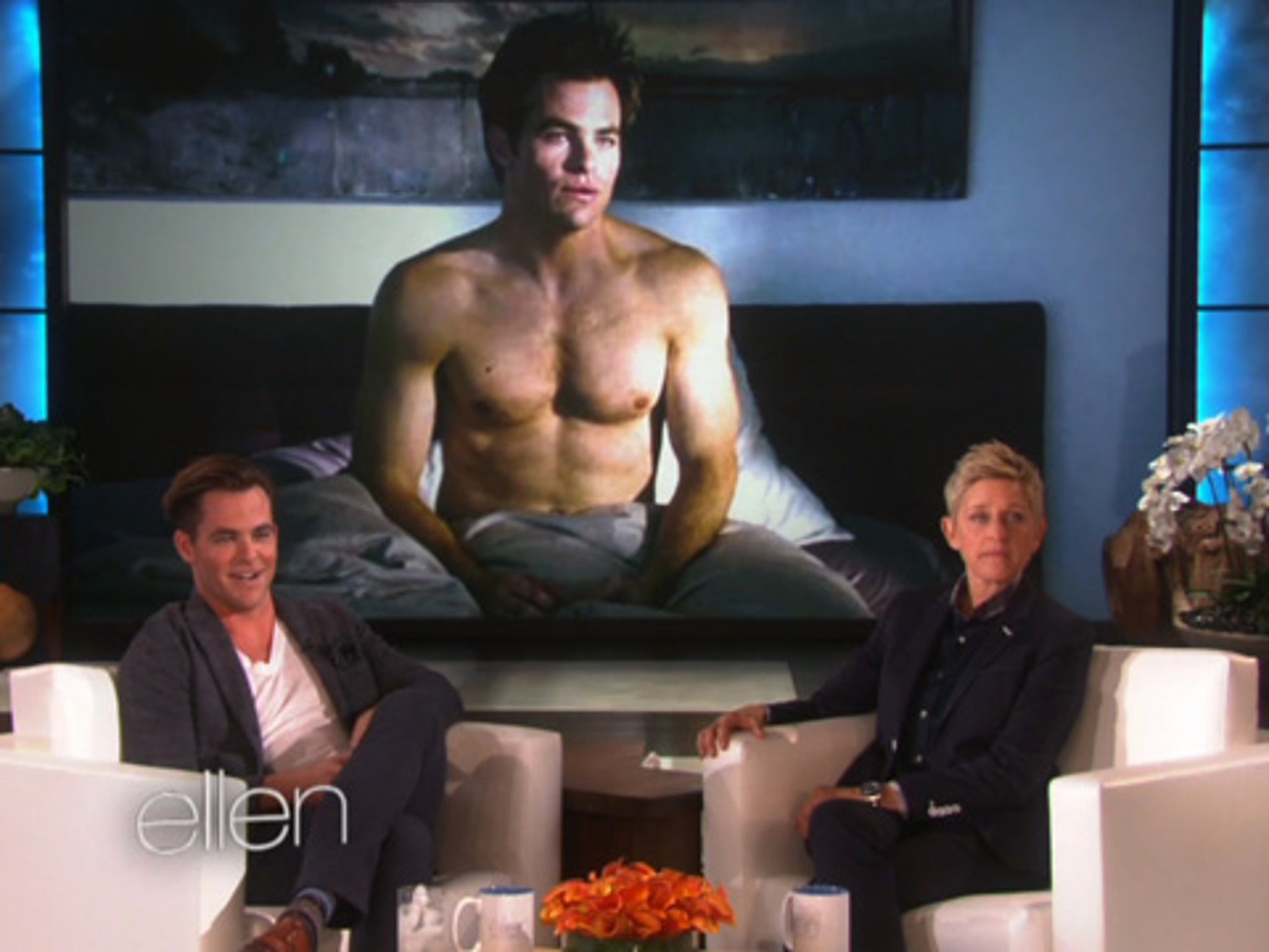 chris pine shirtless