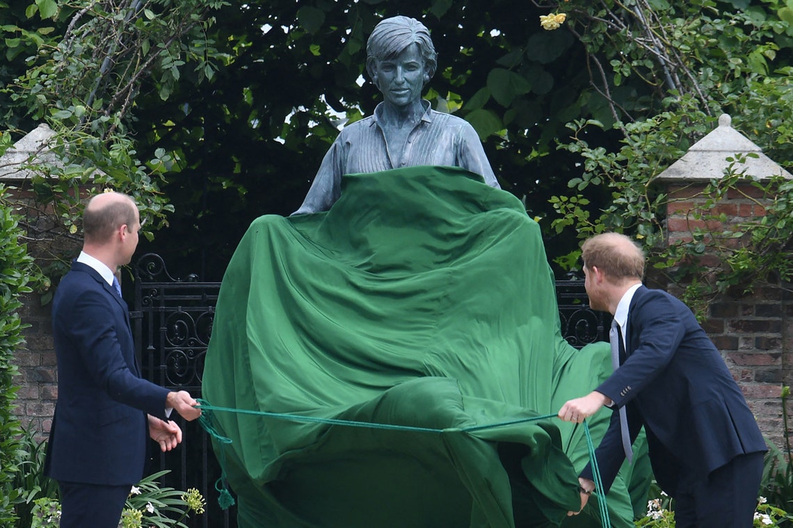 Prince William and Prince Harry Unveil Statue in Honor of Princess ...