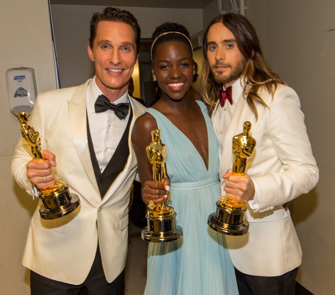 Lupita Nyongo And Jared Leto Kissing