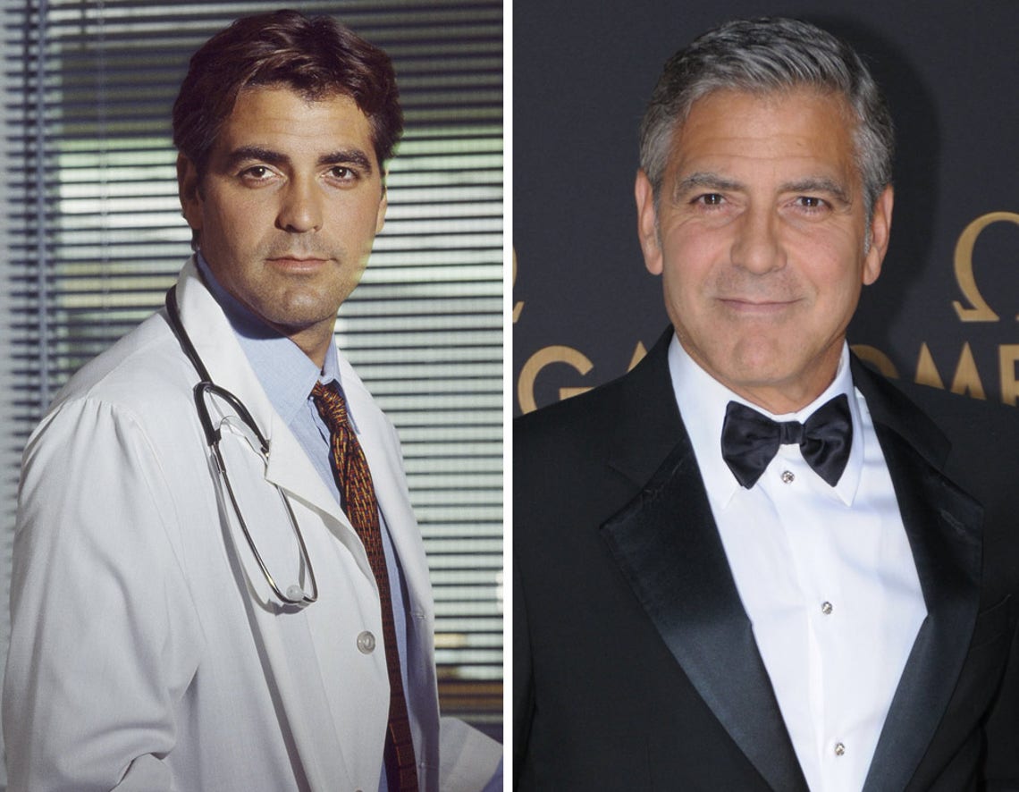 George Clooney Then And Now